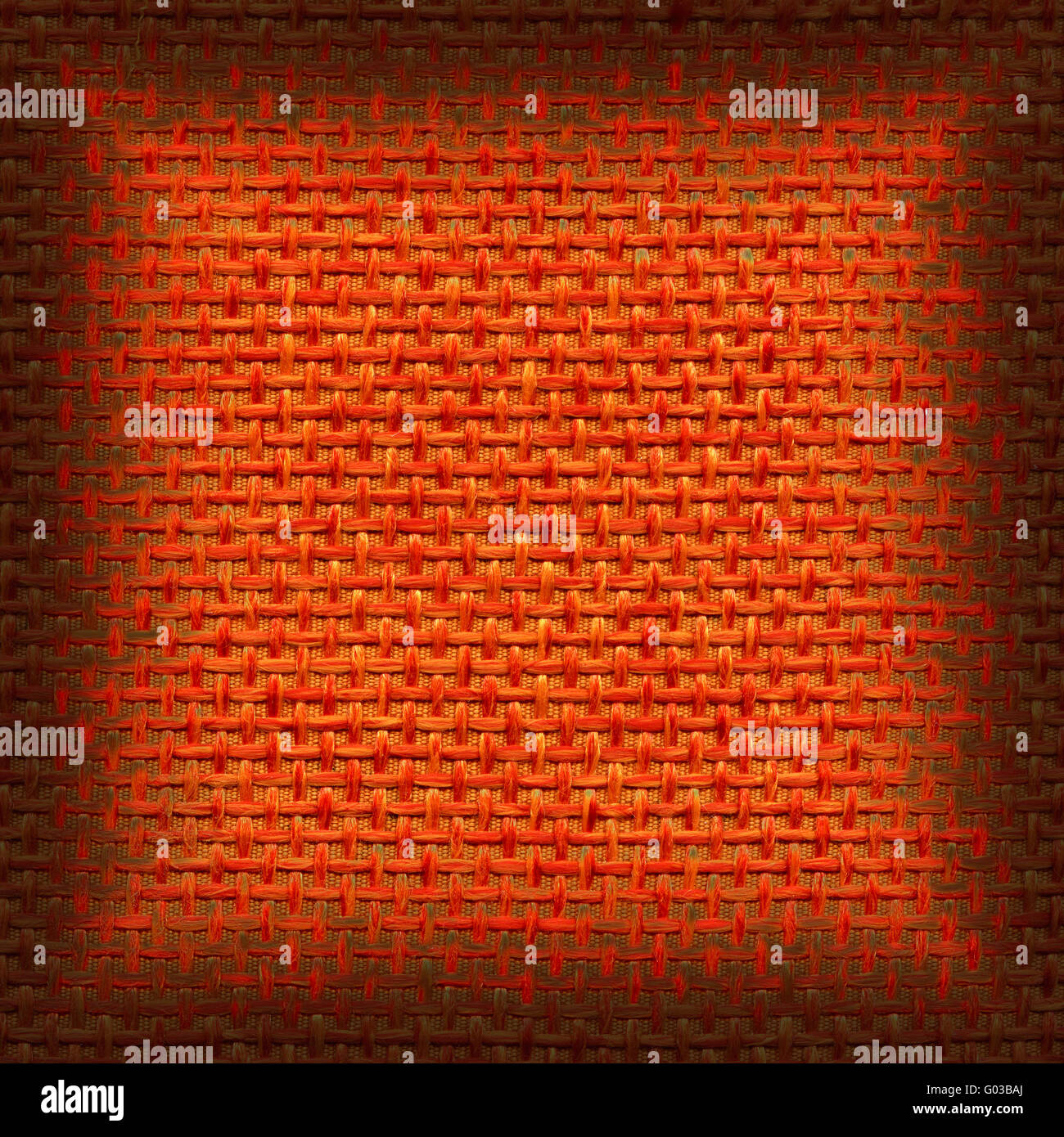 Orange rough dirty framed striped textured fabric Stock Photo - Alamy