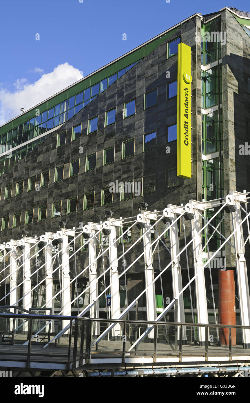 Headquarters of the Credit Andorra Bank, Andorra Stock Photo - Alamy