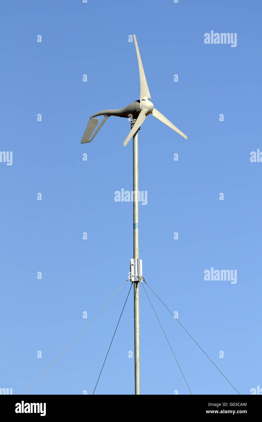 Small wind turbine for electricity supply Stock Photo - Alamy
