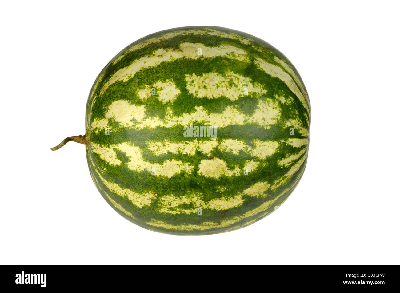 Round ripe watermelon isolated on white background Stock Photo - Alamy