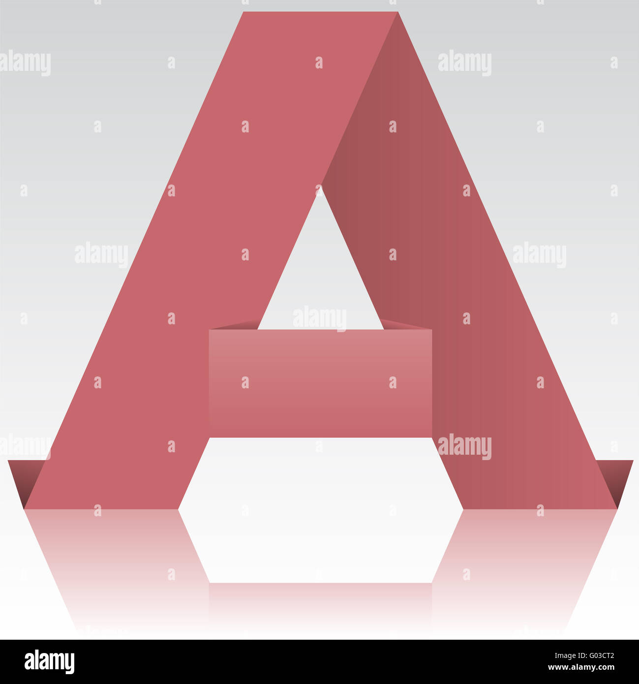pink letter A folded paper Stock Photo - Alamy