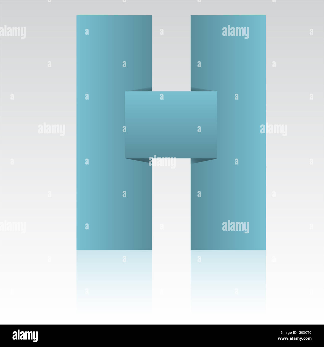 blue letter H folded paper Stock Photo - Alamy