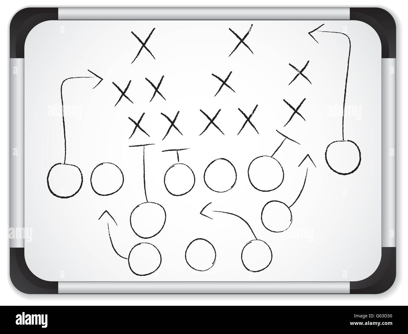 Vector - Teamwork Football Game Plan Strategy on Whiteboard Stock Photo ...