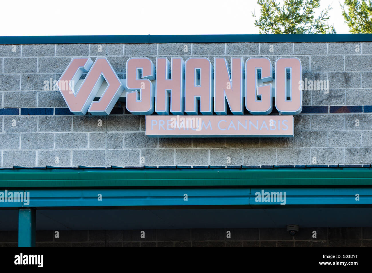 Sign for Cannabis retailer in Portland Oregon. Marijuana sales became ...