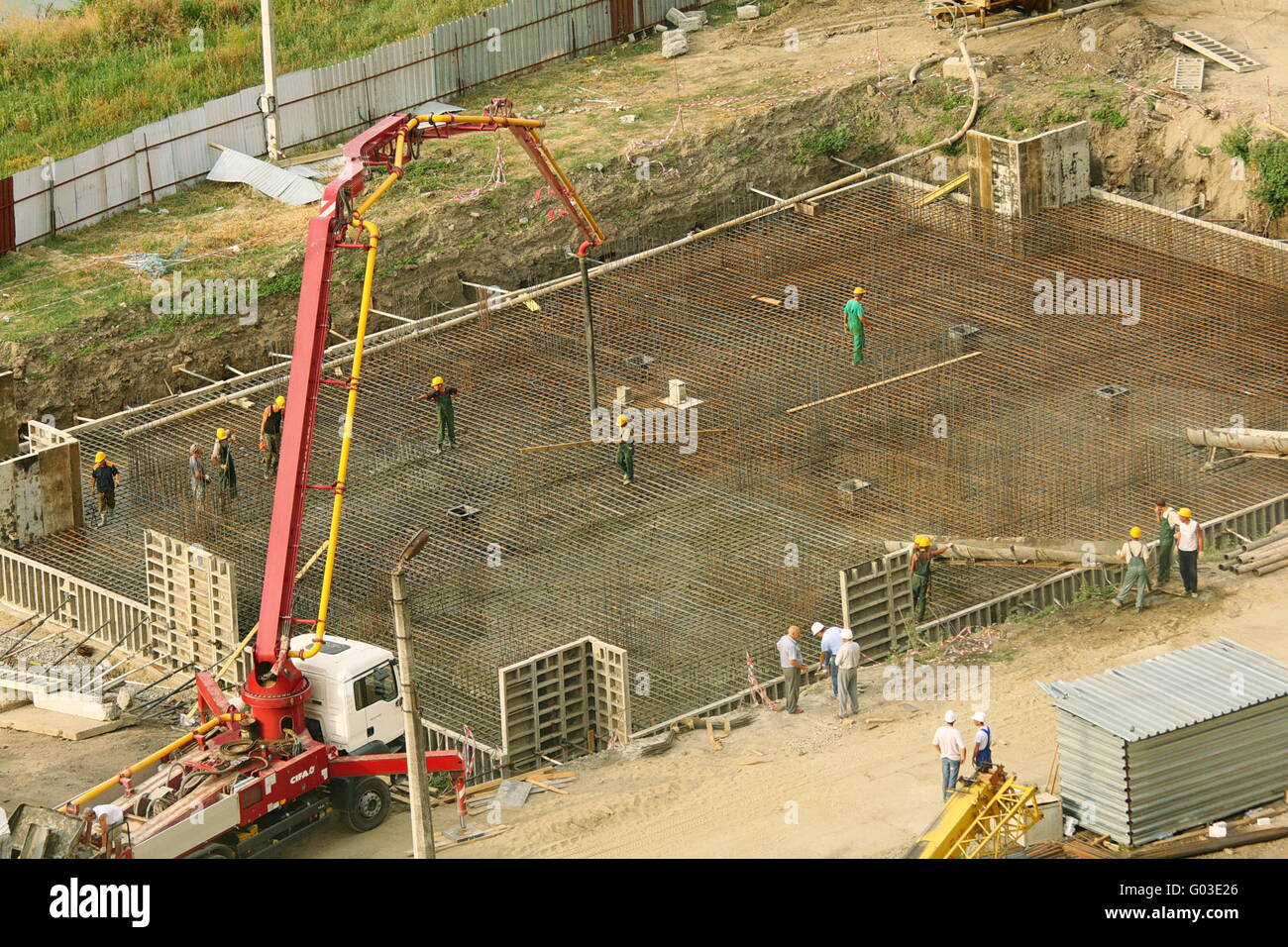 Construction site of a house. View from above Stock Photo - Alamy