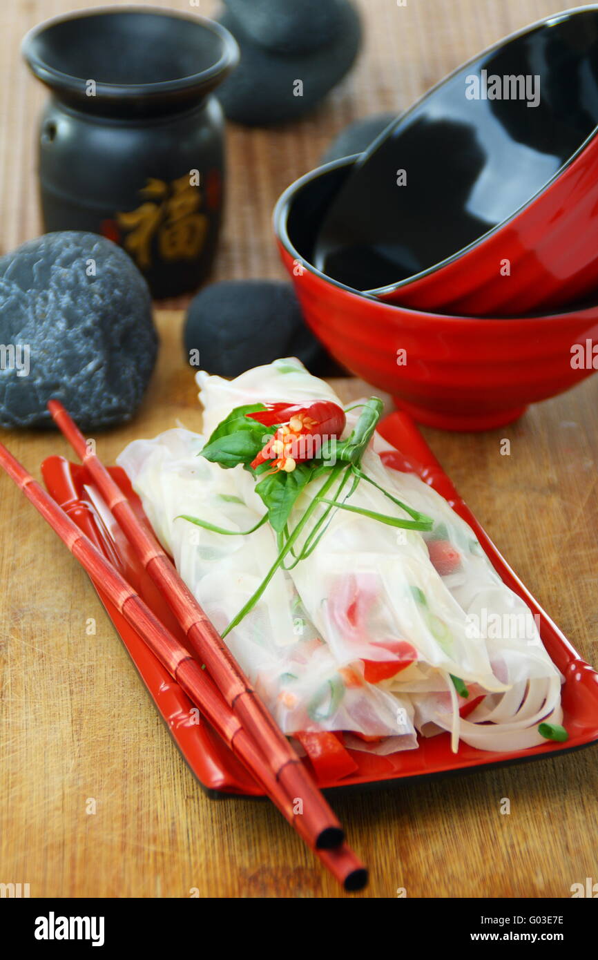 Rice Noodle Spring Rolls High Resolution Stock Photography and Images ...
