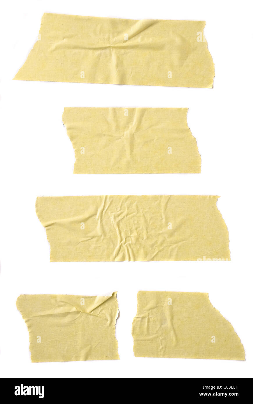 Strips of masking tape isolated on white background Stock Photo - Alamy