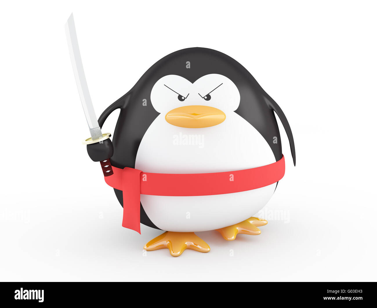 Fat ninja penguin Stock Photo - Alamy