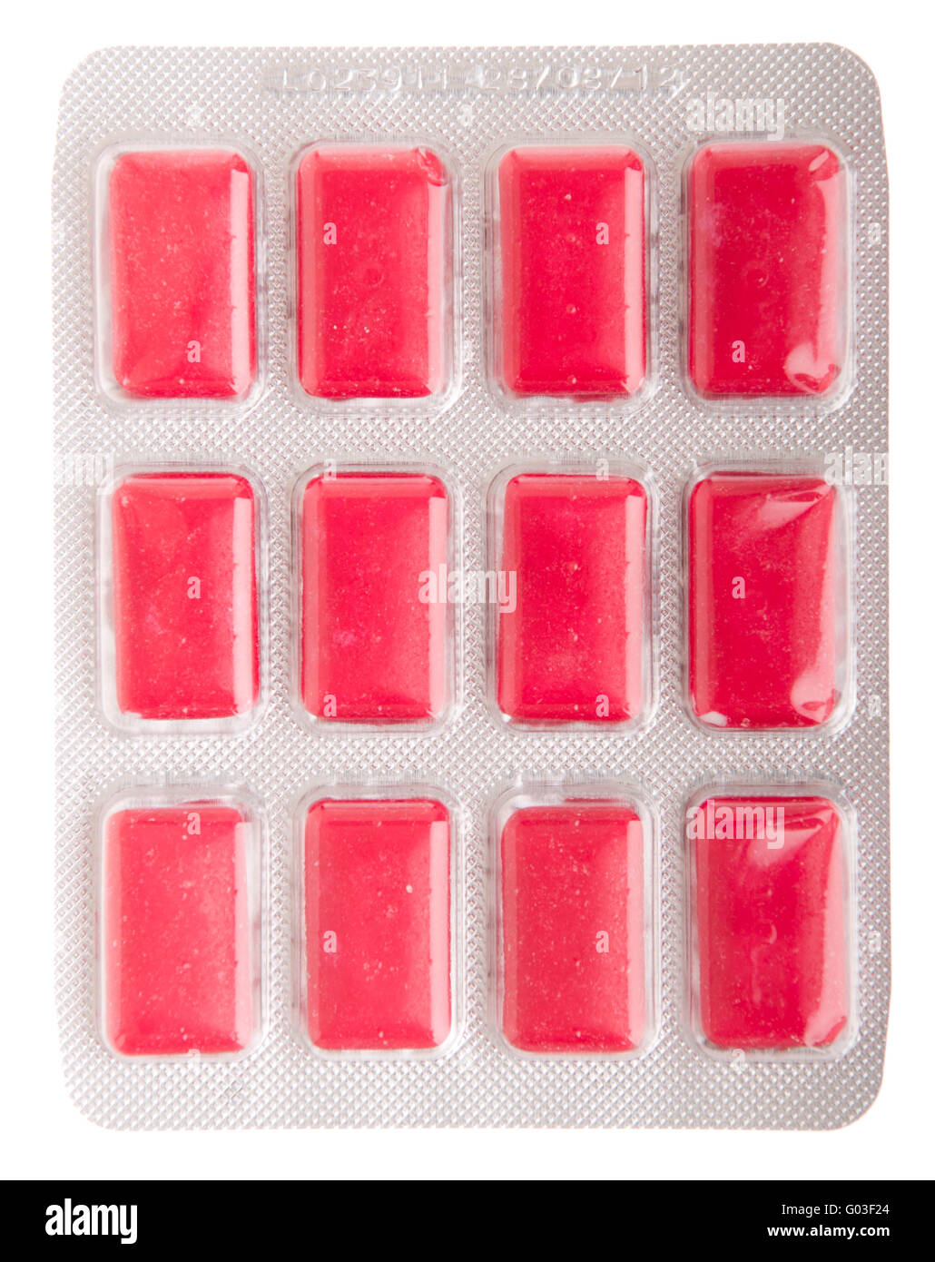 strawberry chewing gum pack isolated white background Stock Photo - Alamy