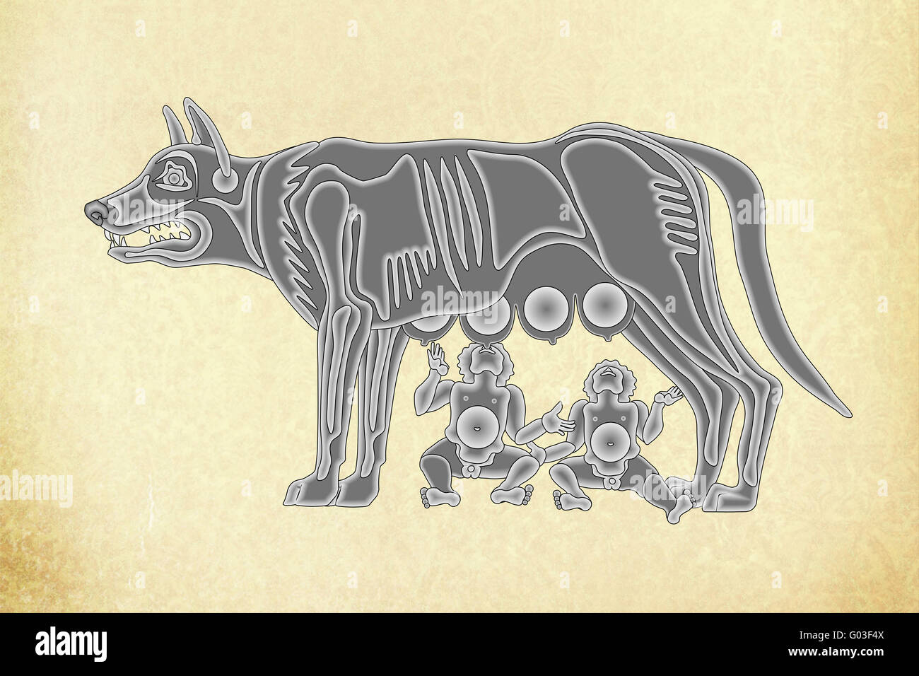 Roman she wolf statue hi-res stock photography and images - Alamy