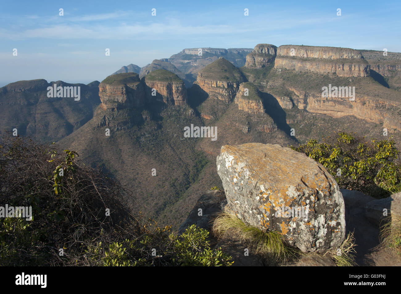 The Three Rondavels Stock Photo - Alamy