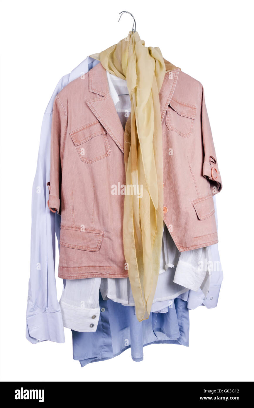 women's and men's clothes hanging on a hanger Stock Photo - Alamy