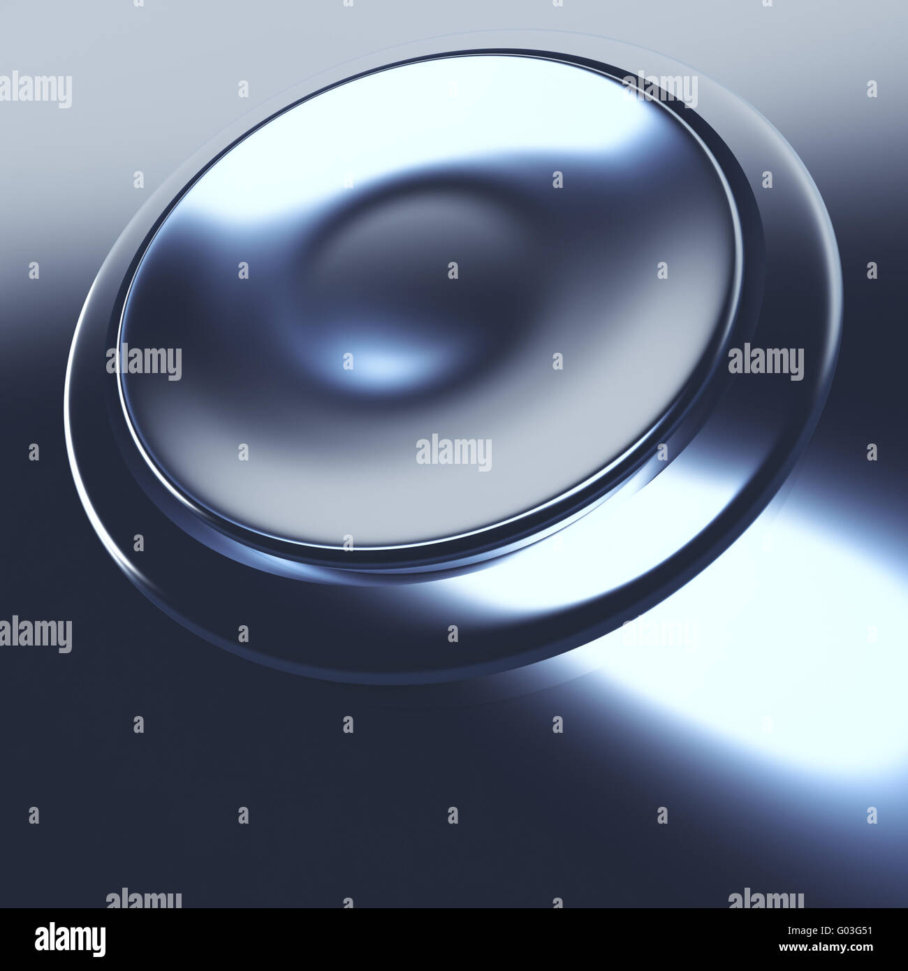 simple blue metallic button with the speck of ligh Stock Photo - Alamy