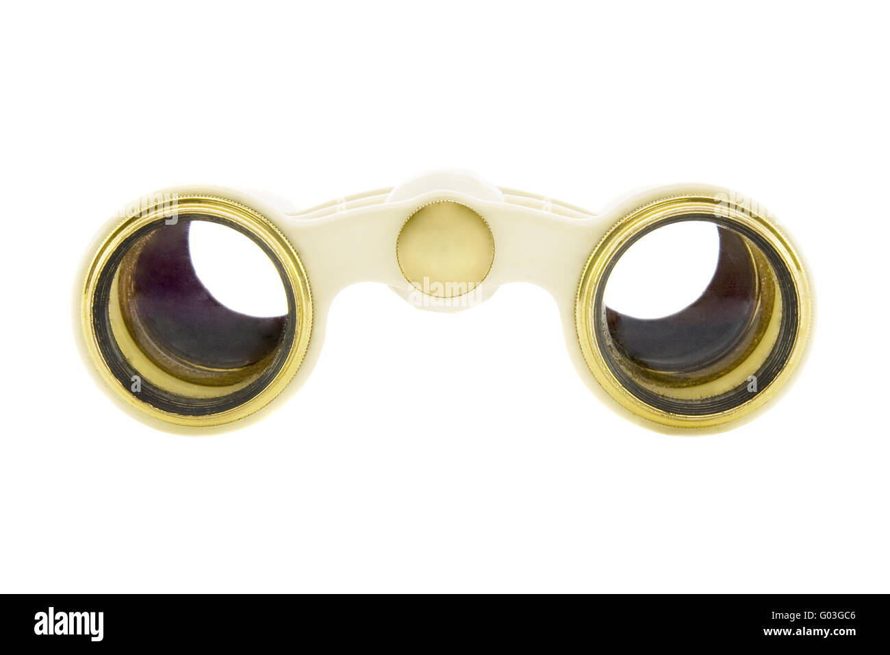 Old opera glasses isolated over white background Stock Photo - Alamy