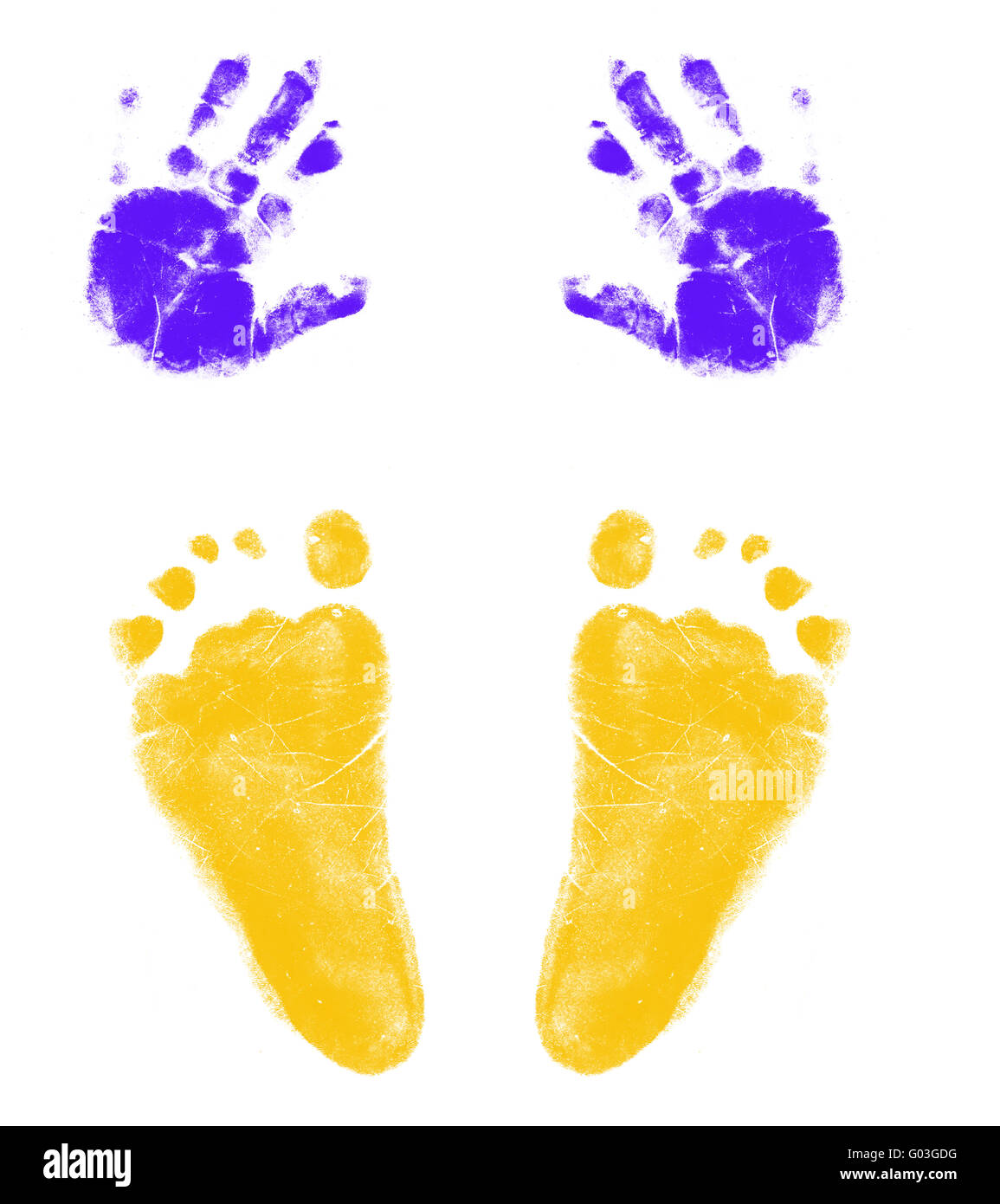 Hands and feet print Stock Photo - Alamy
