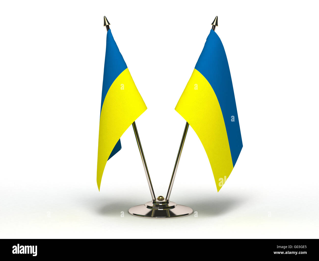 Ukrainian flag on pole Cut Out Stock Images & Pictures - Alamy