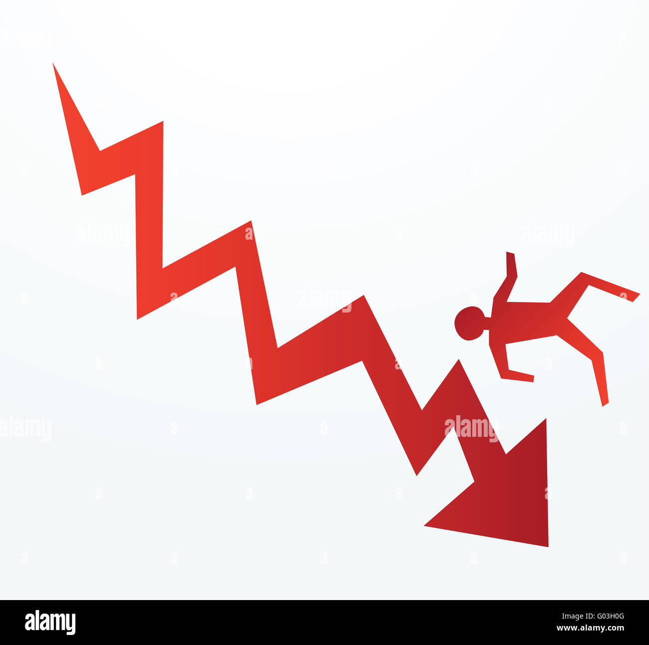 to illustrate of progress of an down trend economy or corporate fall ...