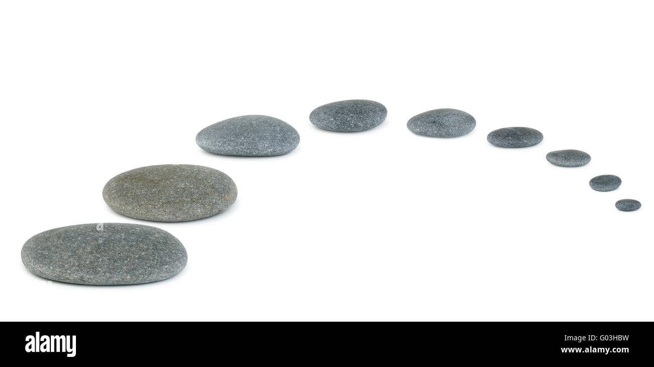 Pebbles stones in sea Cut Out Stock Images & Pictures - Alamy