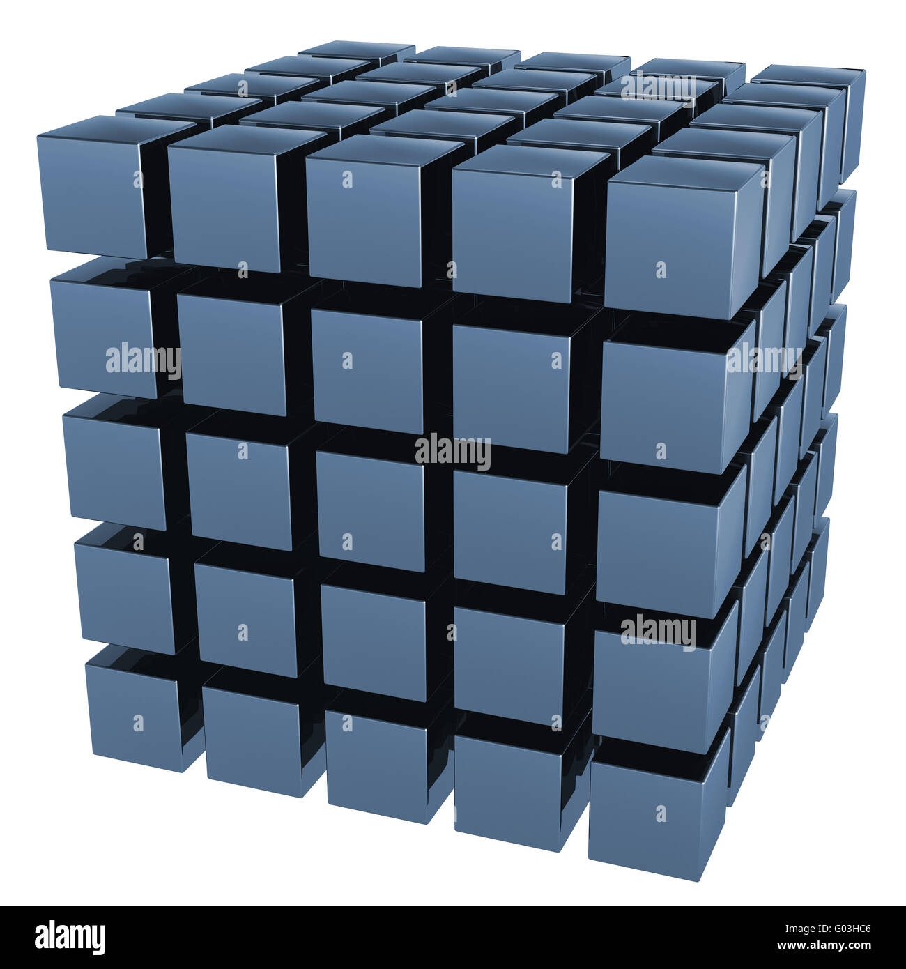 The three-dimensional image of a set of cubes Stock Photo - Alamy