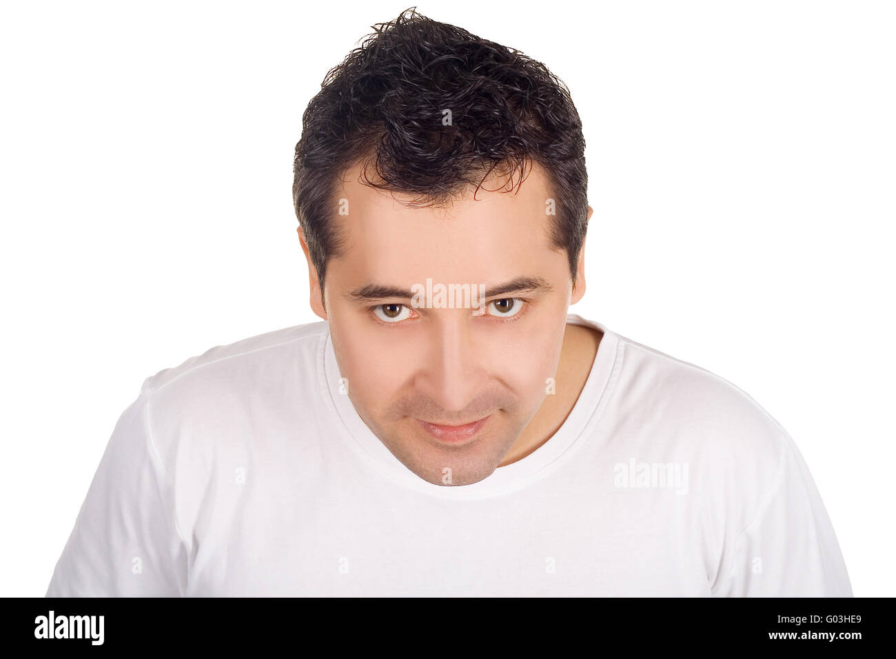 Portrait of happy young men over white background Stock Photo - Alamy