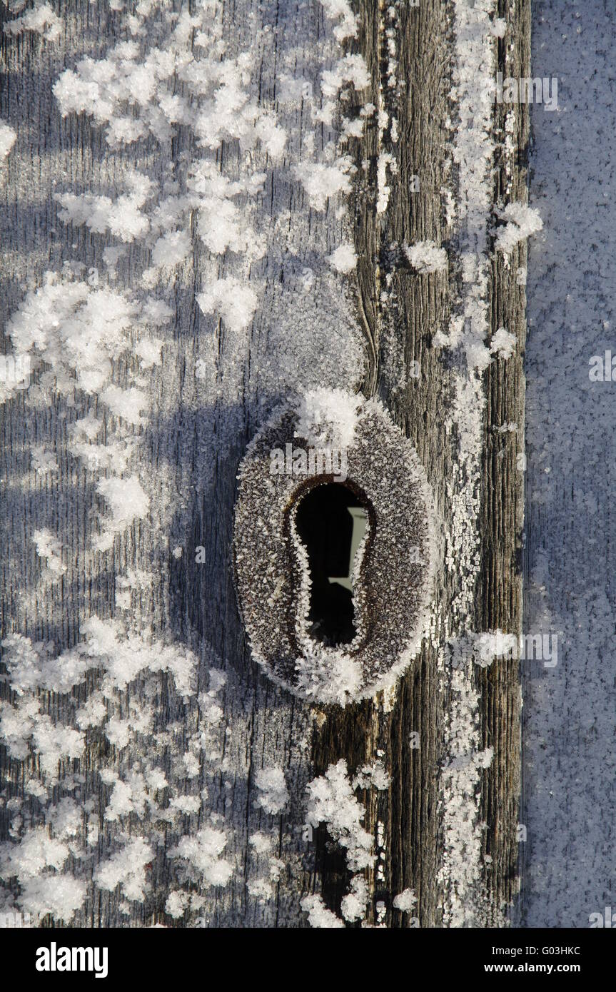 Frozen keyhole texture Stock Photo - Alamy