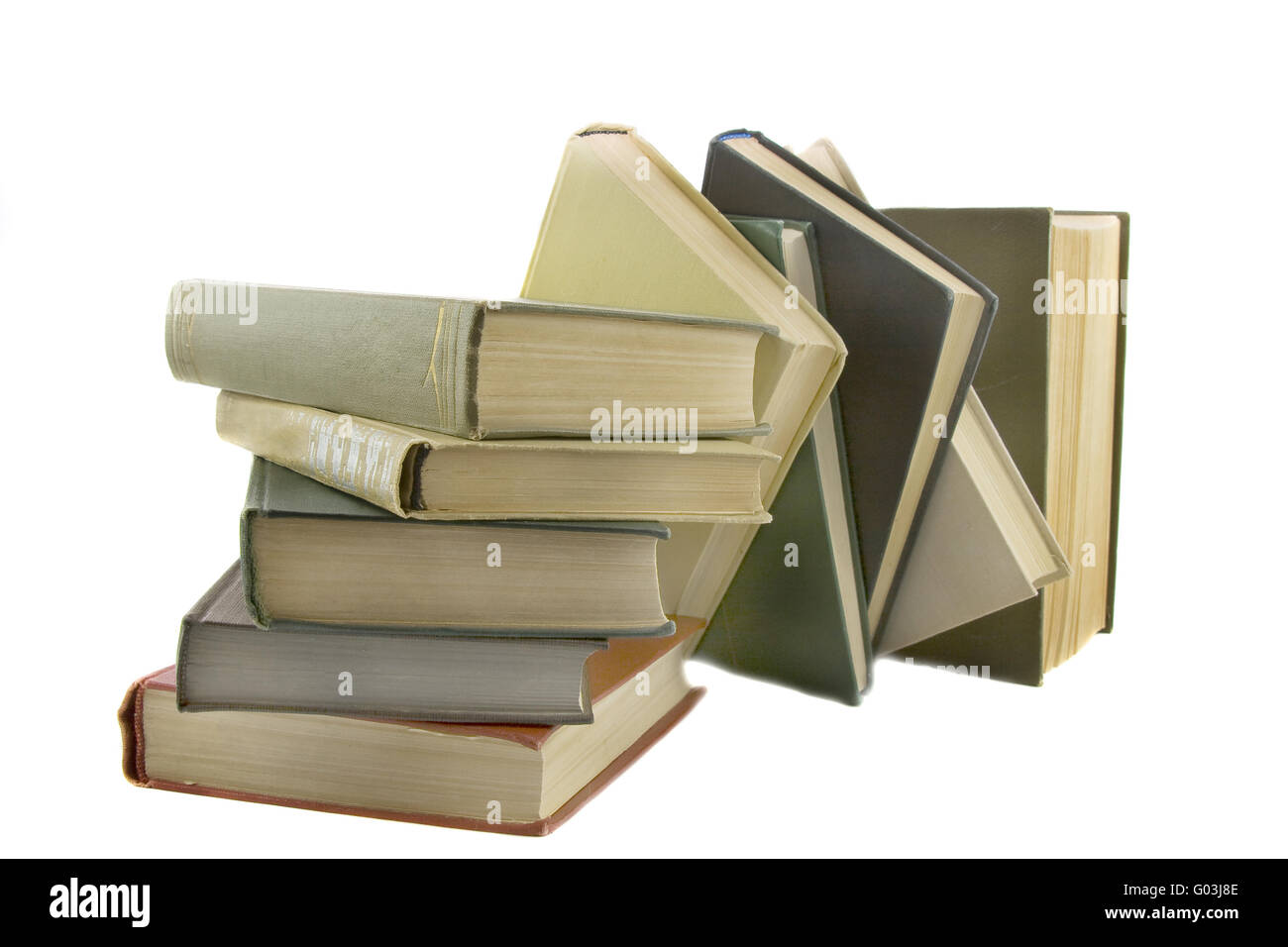 Stack of books isolated on the white background Stock Photo - Alamy