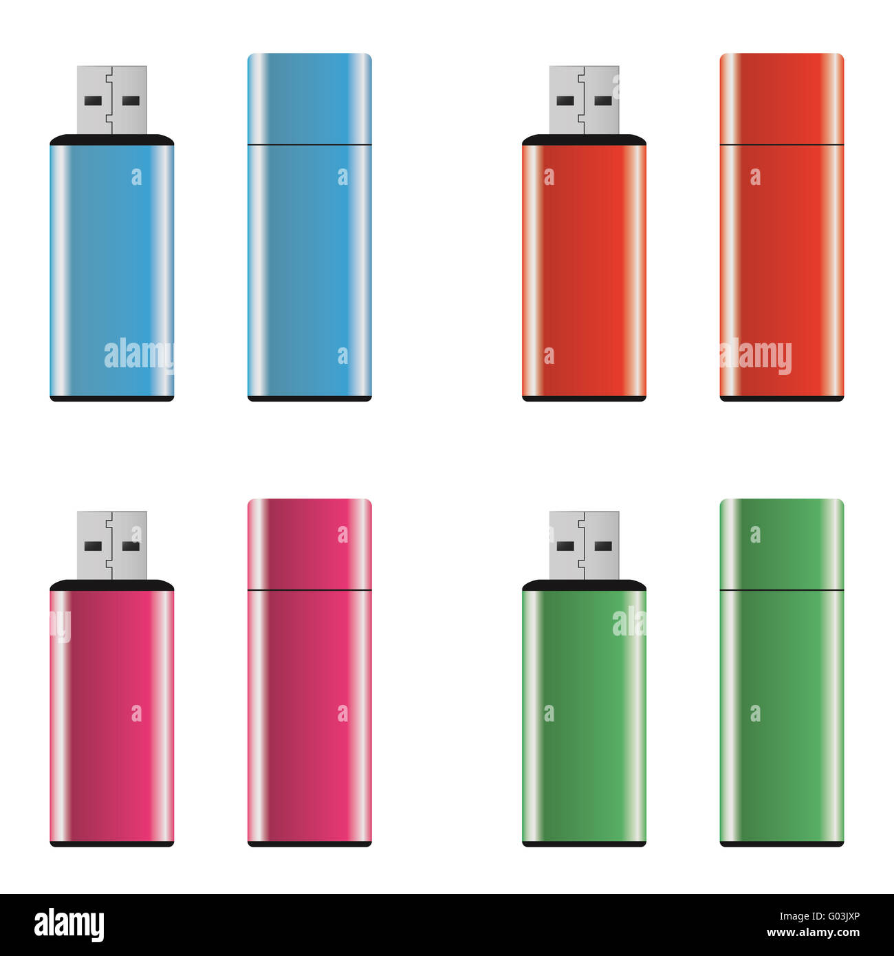 Colored USB pen drives Stock Photo - Alamy