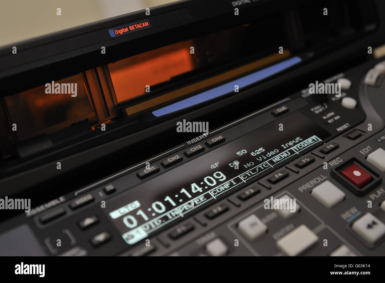 Close-up of the front panel of the digibeta recorder Stock Photo - Alamy