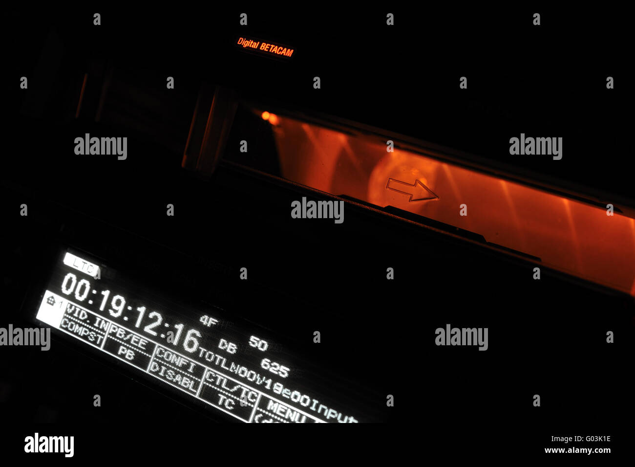 Close-up of the front panel of the digibeta recorder Stock Photo - Alamy