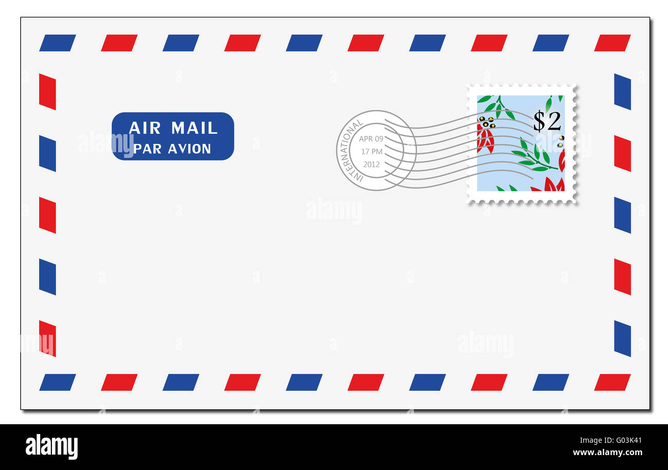 Air mail envelope Stock Photo - Alamy
