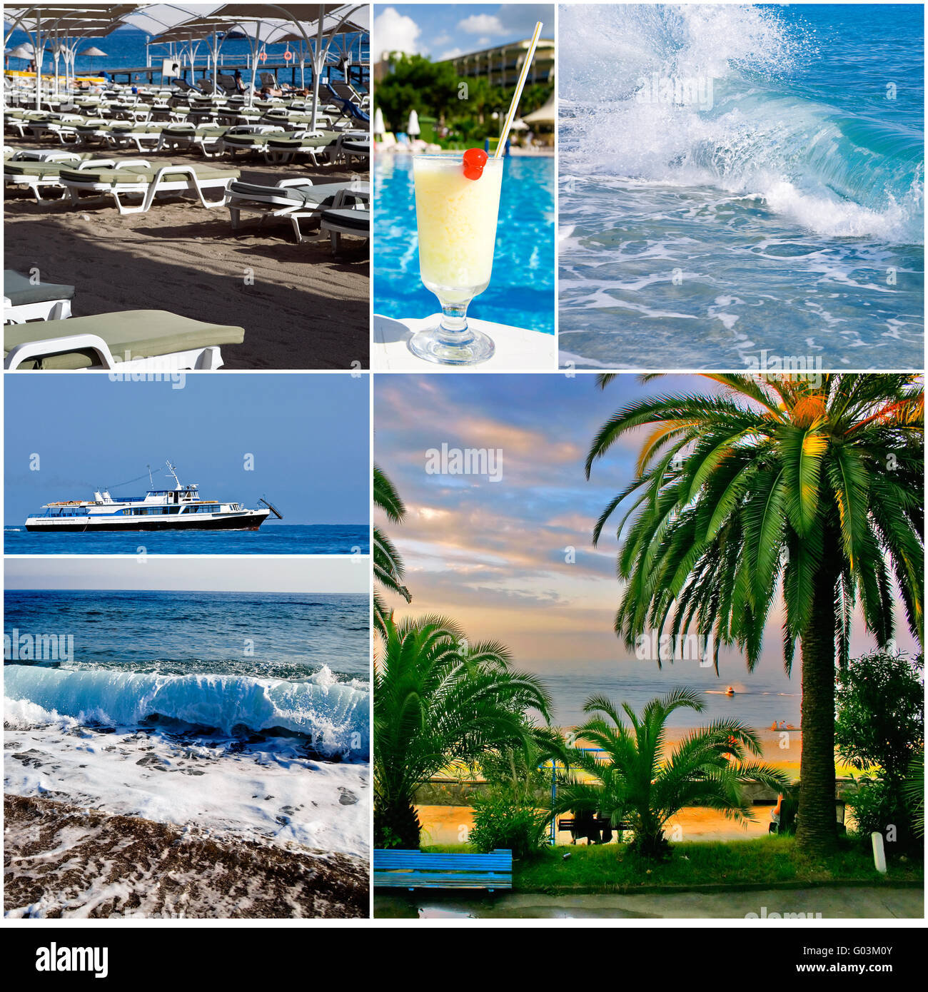 Blue sea waves and other objects on a holiday and Stock Photo - Alamy