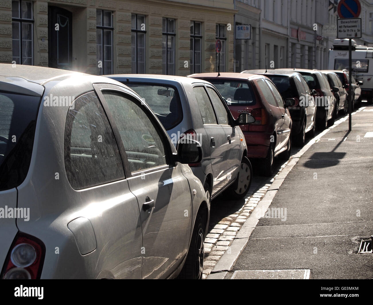 Diagonal parking hi-res stock photography and images - Alamy
