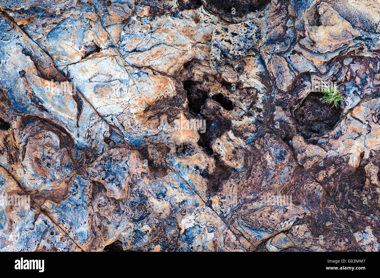 Detail of Pelindaba rock. Image taken near Hartbeesport in South Africa ...