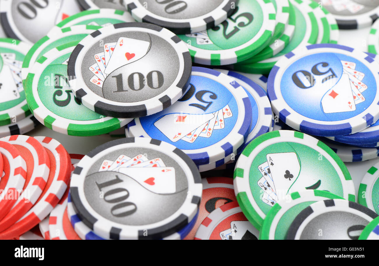 Gaming chips. Chaos abstract color photo closeup Stock Photo - Alamy