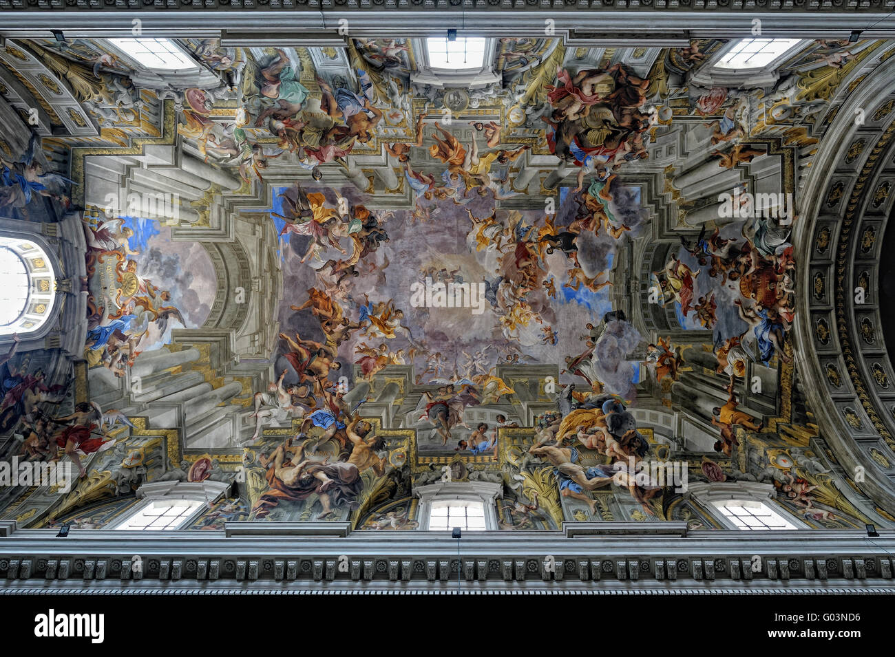 Painting on seiling of St,Peter cathedral, Rome, Italy Stock Photo - Alamy