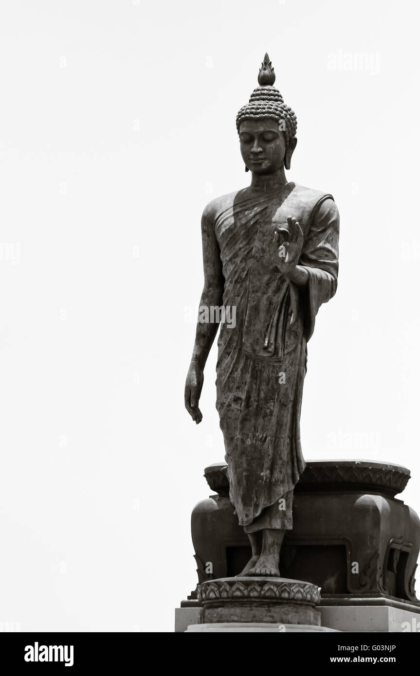 Statue of blessing Buddha walking Stock Photo - Alamy