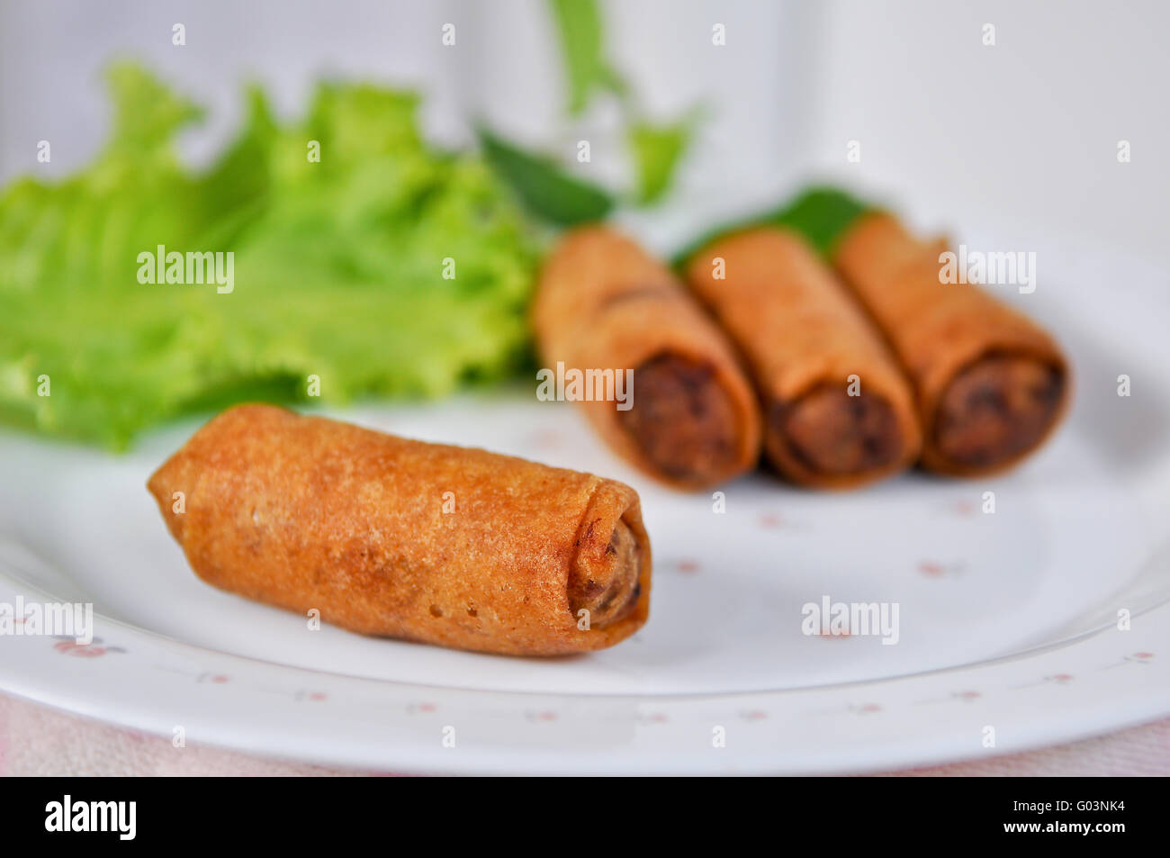 Fried spring rolls Stock Photo - Alamy