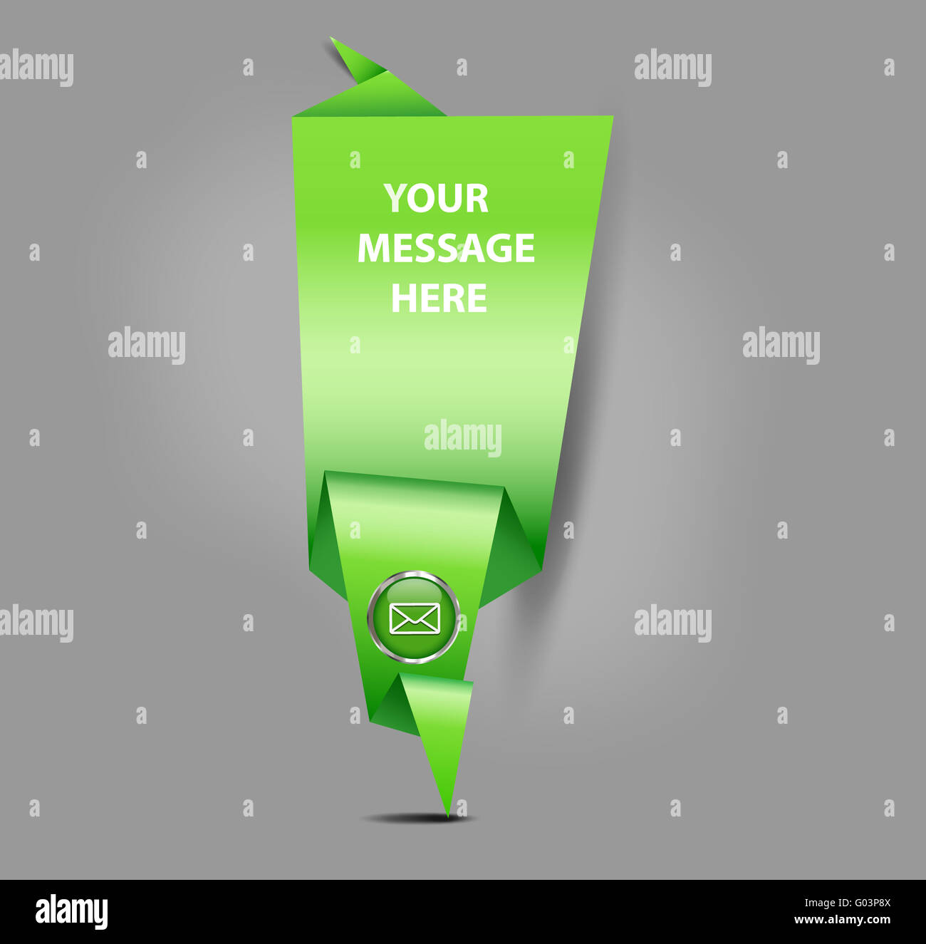 Origami message template Stock Photo - Alamy