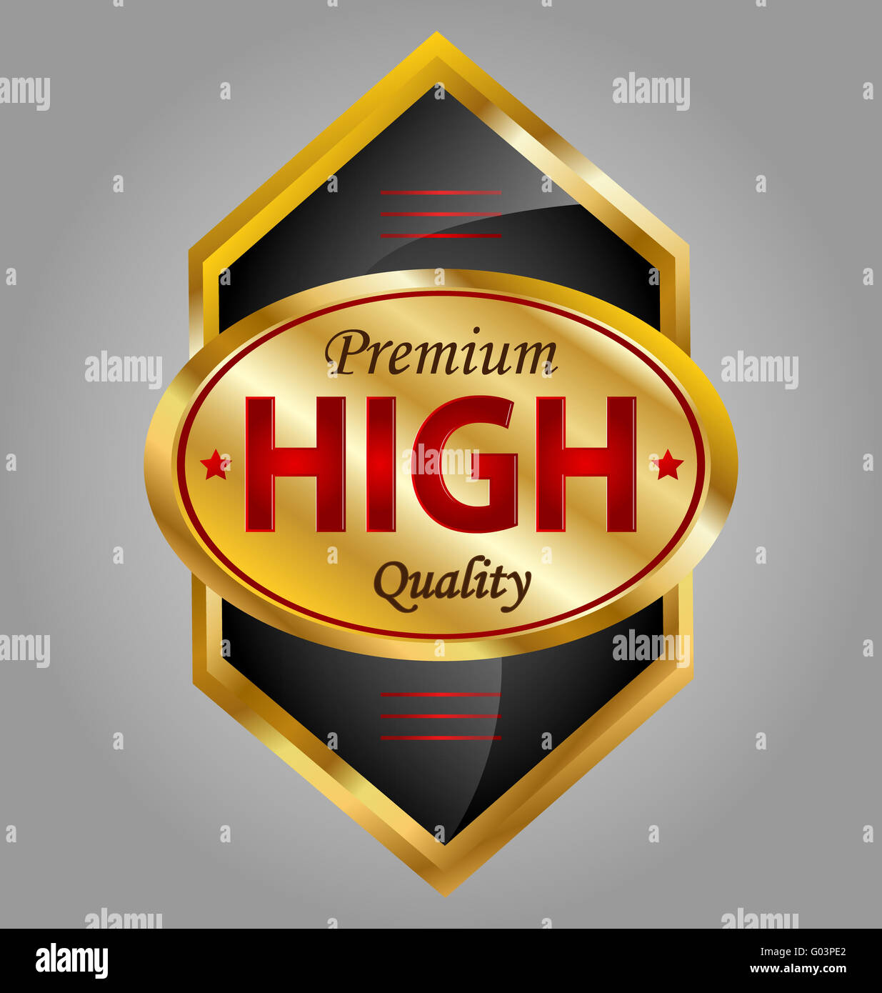 Premium quality product label Stock Photo - Alamy
