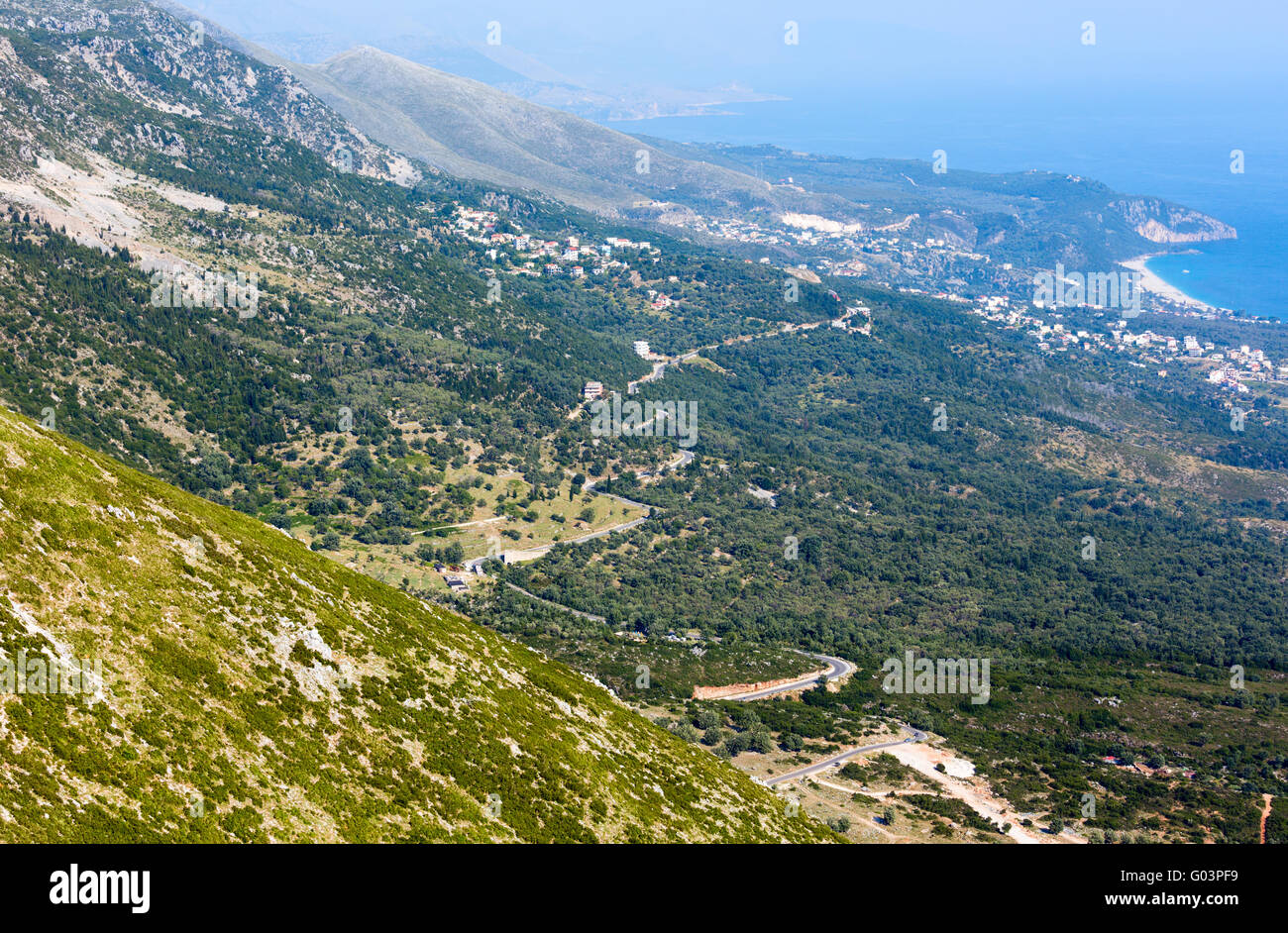 Summer coast view from Llogara pass (Albania Stock Photo - Alamy