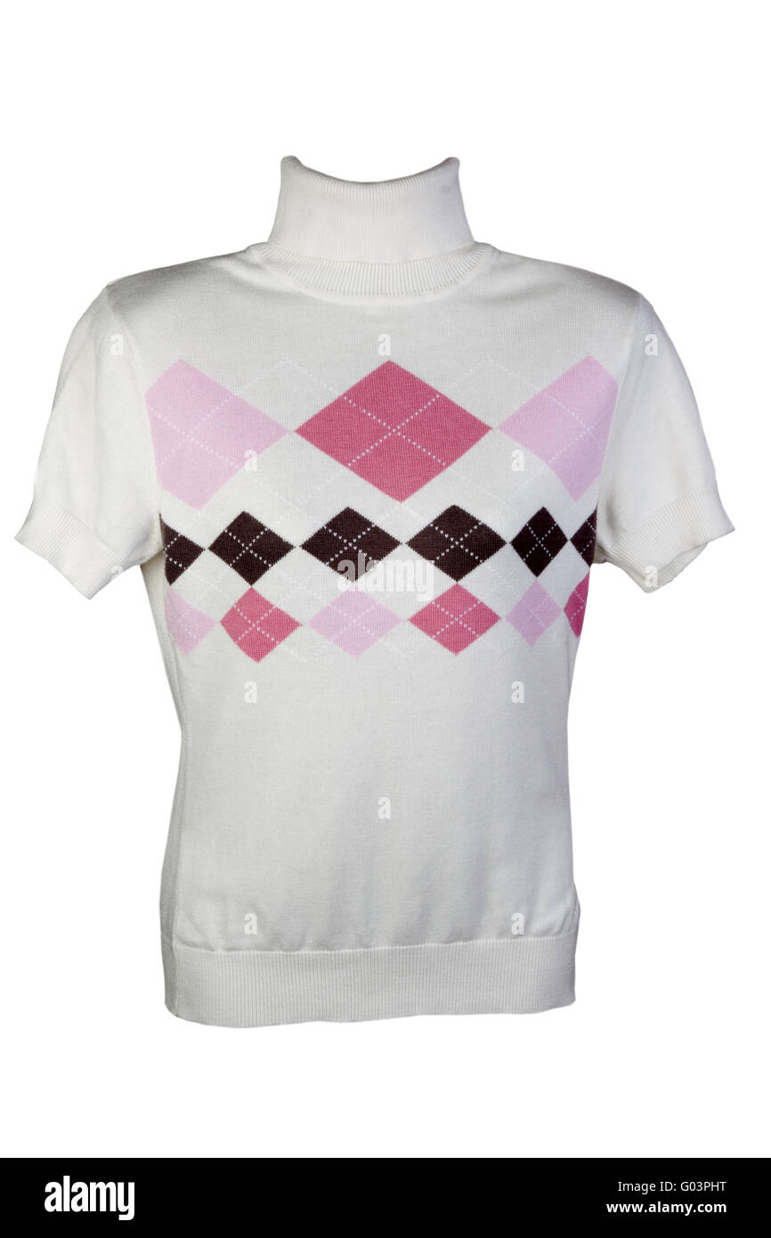 light sweater with a pattern in a diamond pattern Stock Photo - Alamy