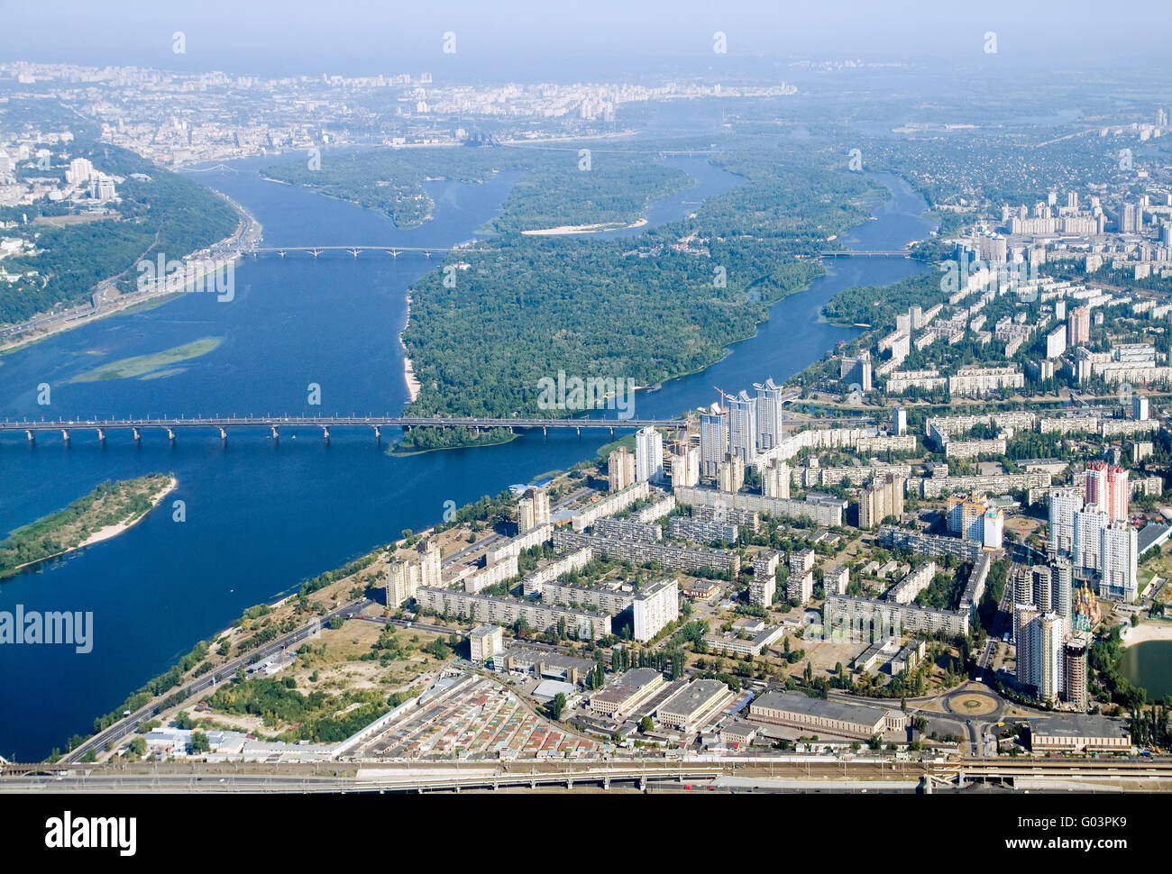 Kyiv city - aerial view Stock Photo - Alamy