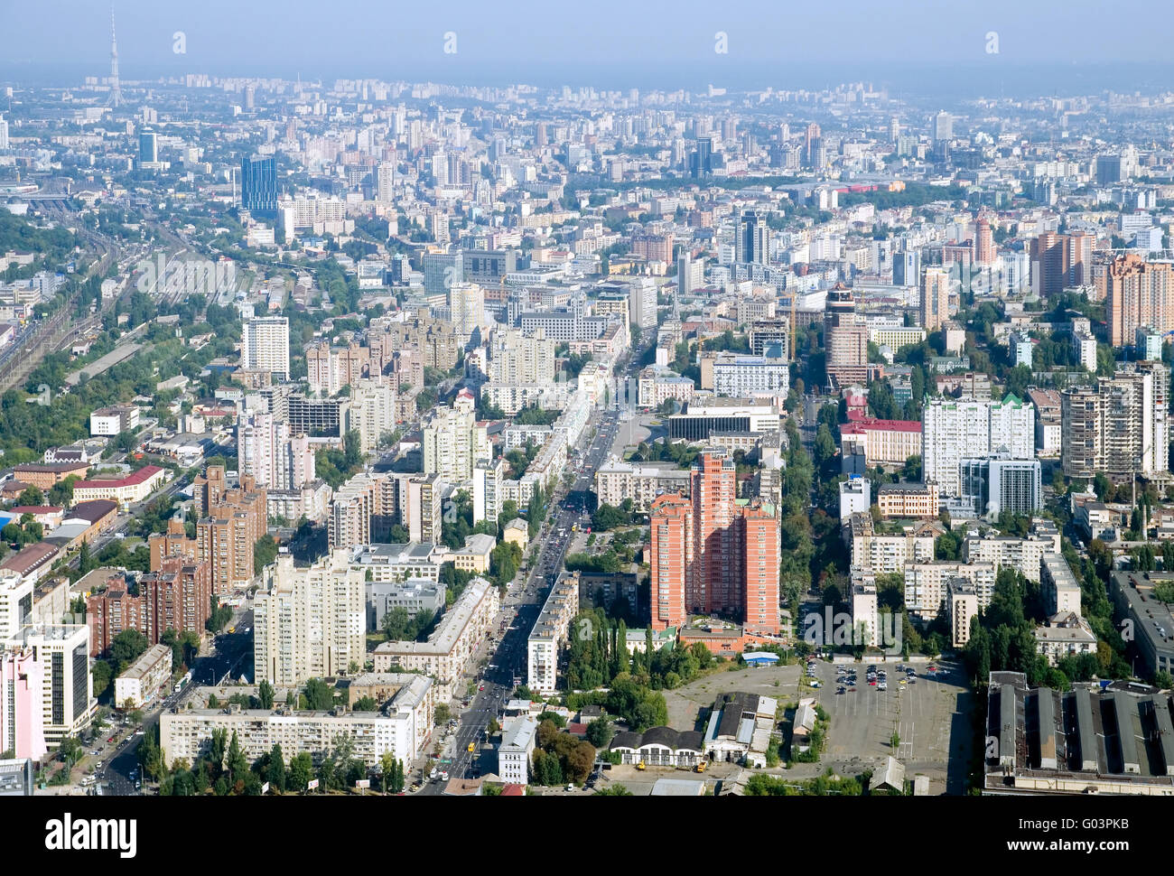 Kyiv city - aerial view Stock Photo - Alamy