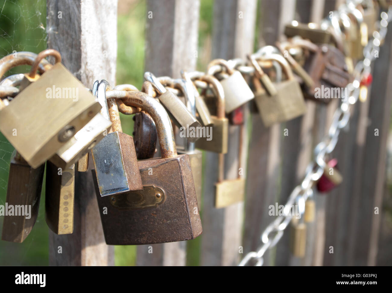 chain of locks Stock Photo - Alamy
