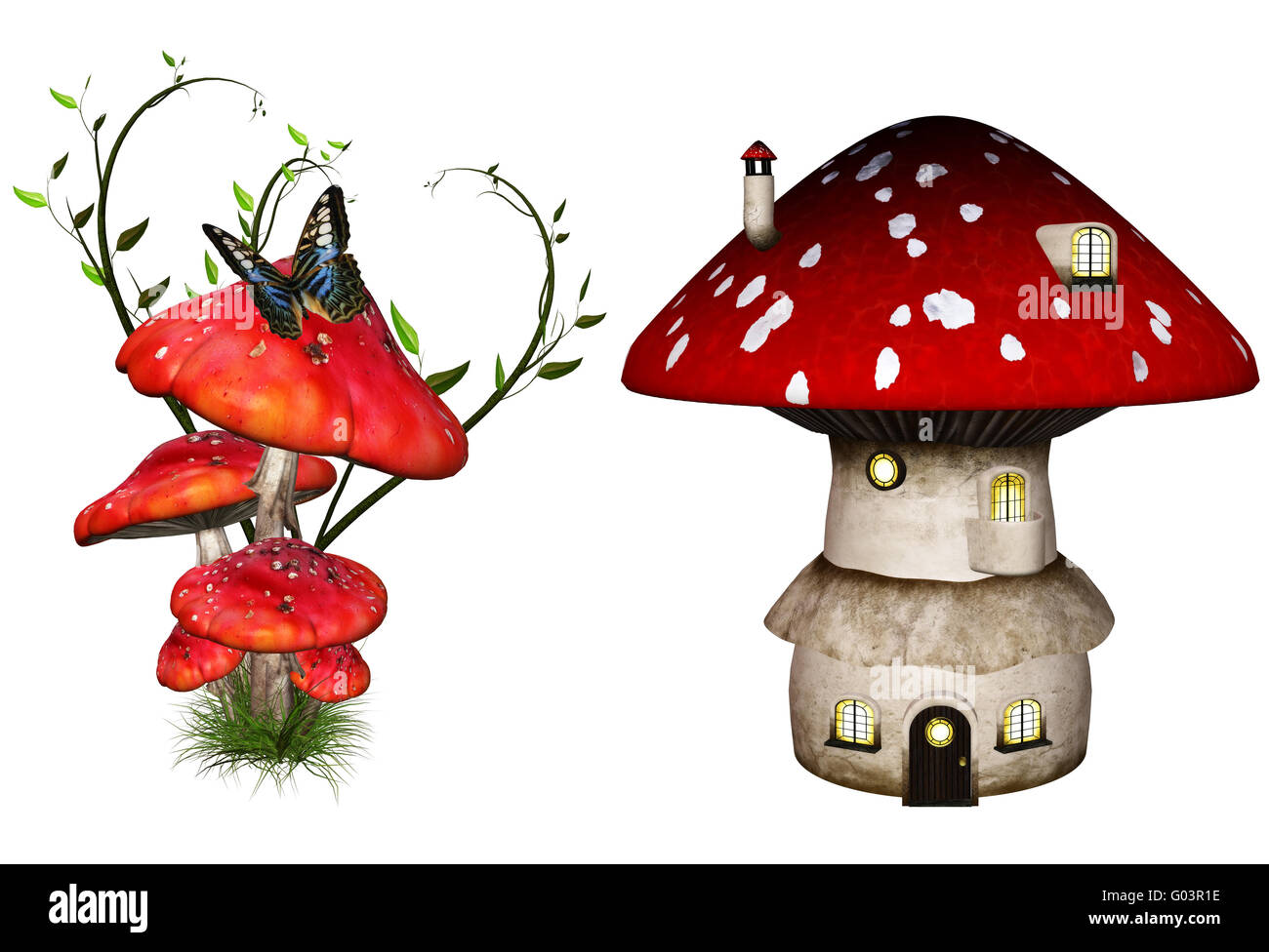 Toadstools Cut Out Stock Images & Pictures - Alamy