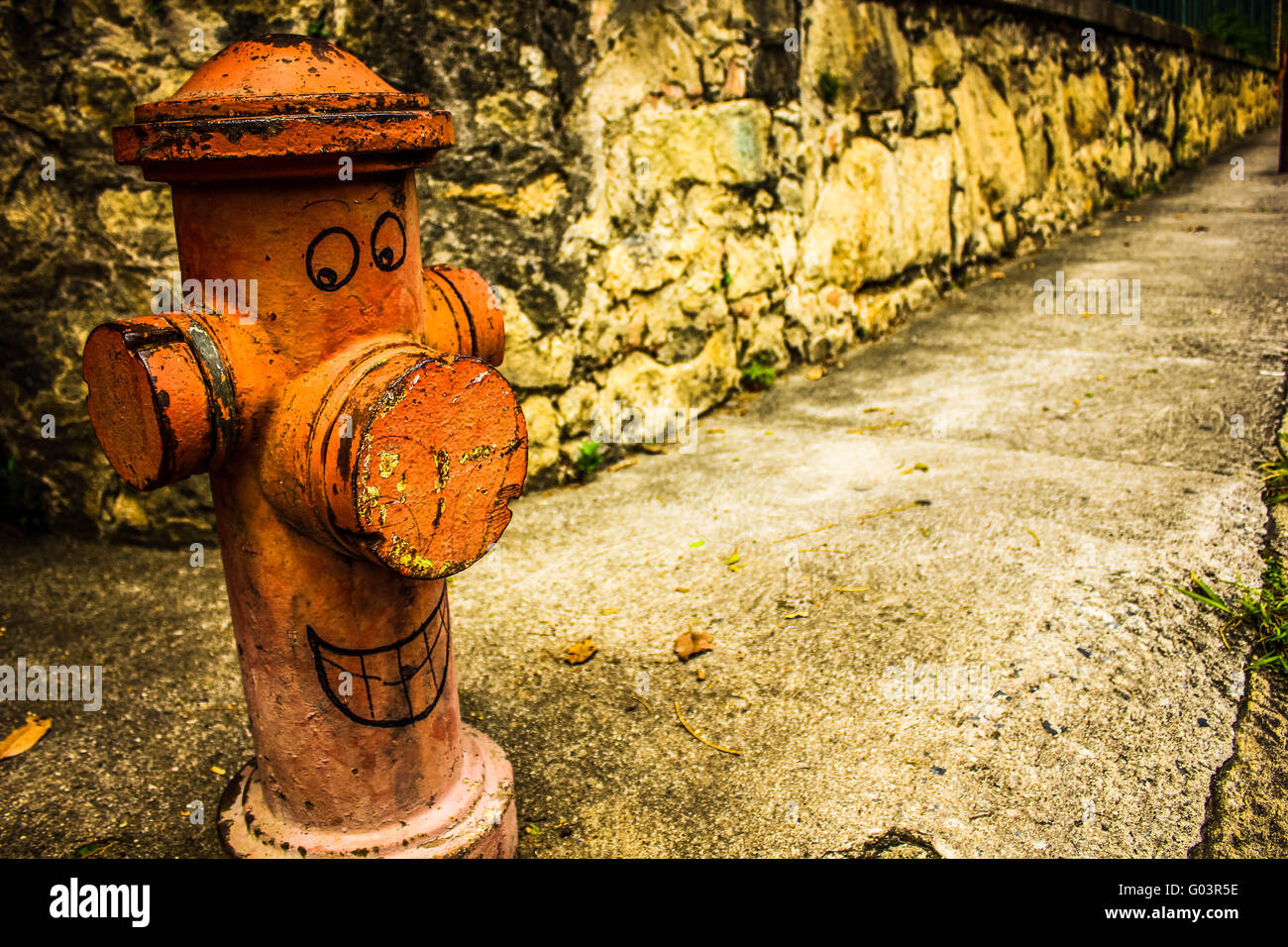 Smiley fire hydrant in Rio Stock Photo - Alamy