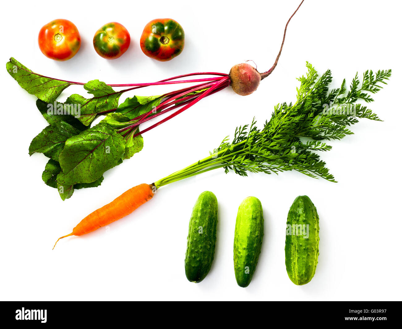 Vegetable garden view Cut Out Stock Images & Pictures - Alamy