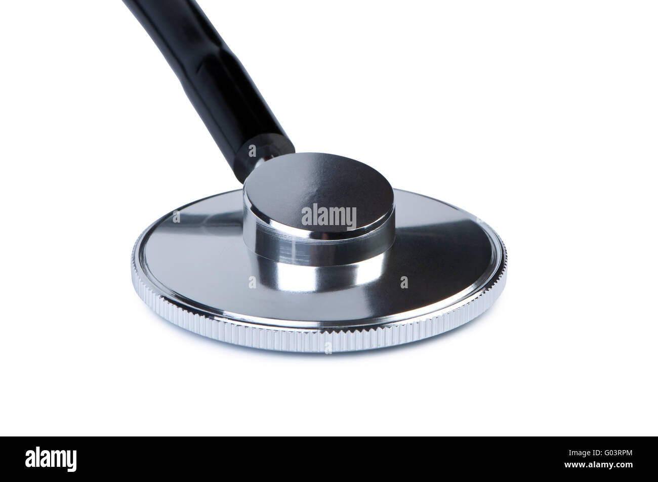 Stethoscope closeup isolate on white background Stock Photo - Alamy