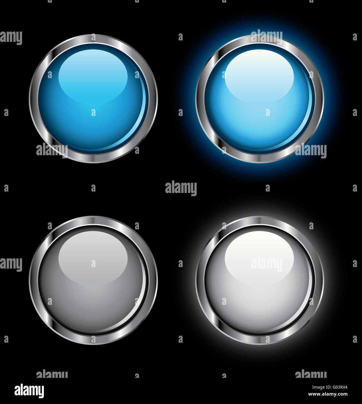 Shiny rollover web buttons Stock Photo - Alamy