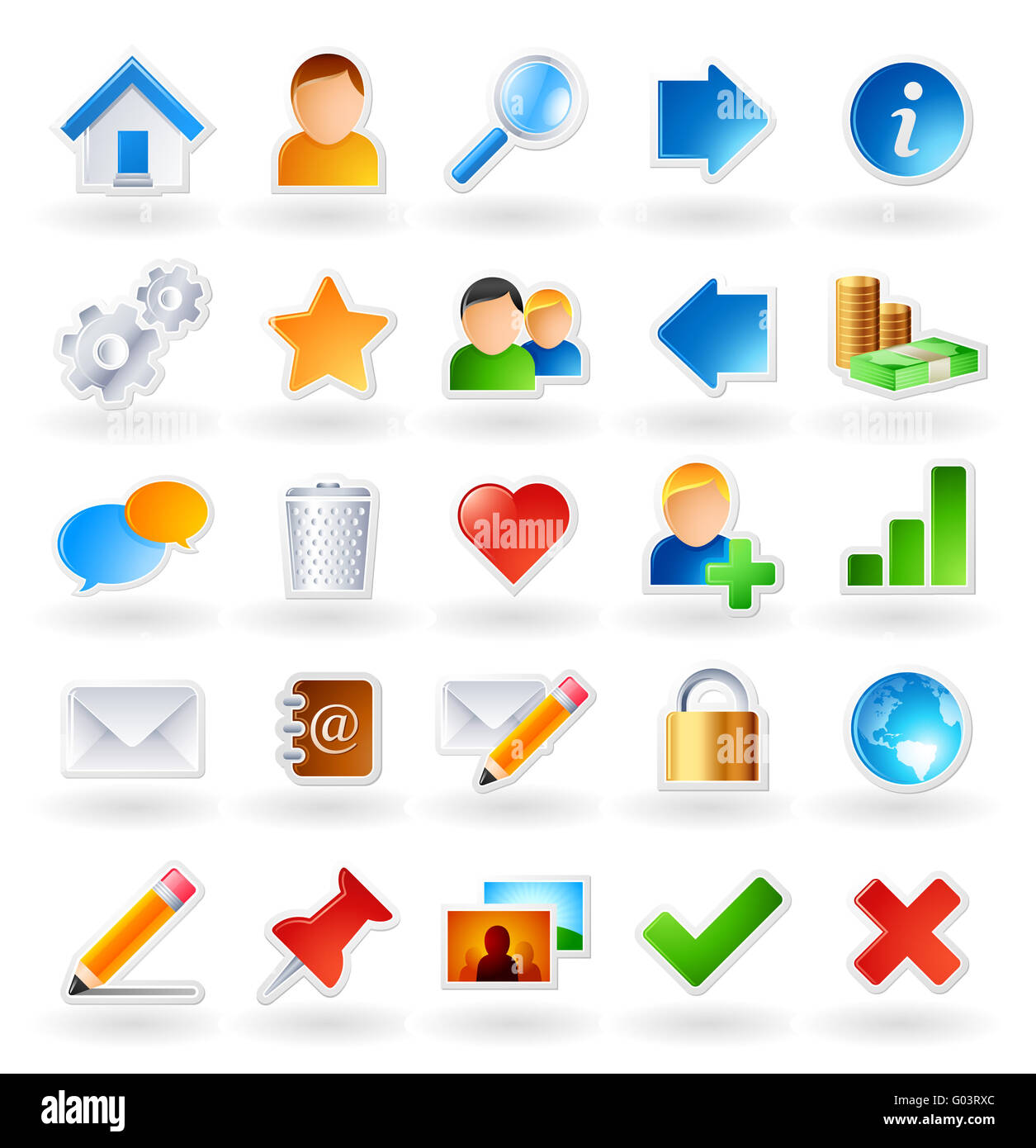 Colored check mark set hi-res stock photography and images - Alamy